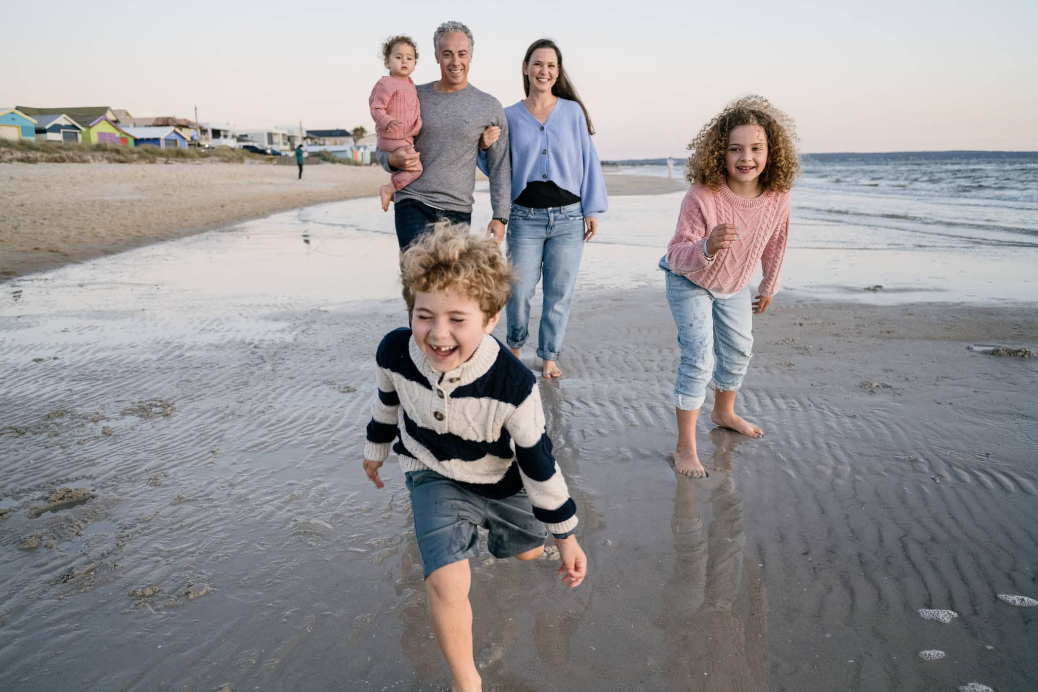 Sunset Beach Session | Aspendale Family Portrait | Photobat - Alan ...